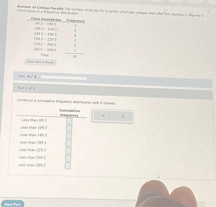 Solved Number of College Faculty The number of faculty for a | Chegg.com