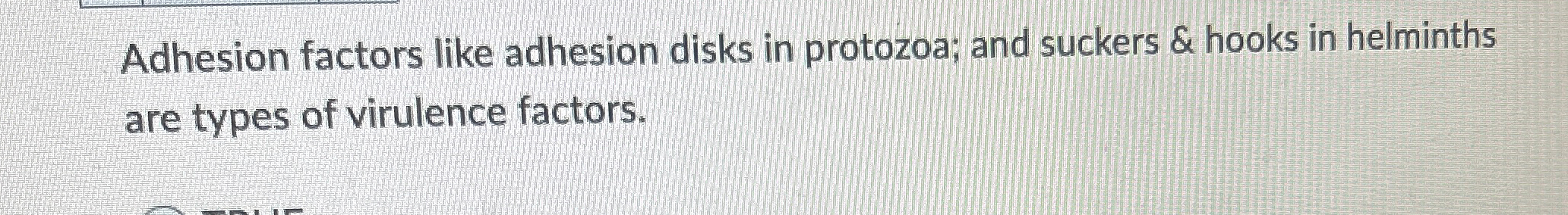 Solved Adhesion factors like adhesion disks in protozoa; and | Chegg.com