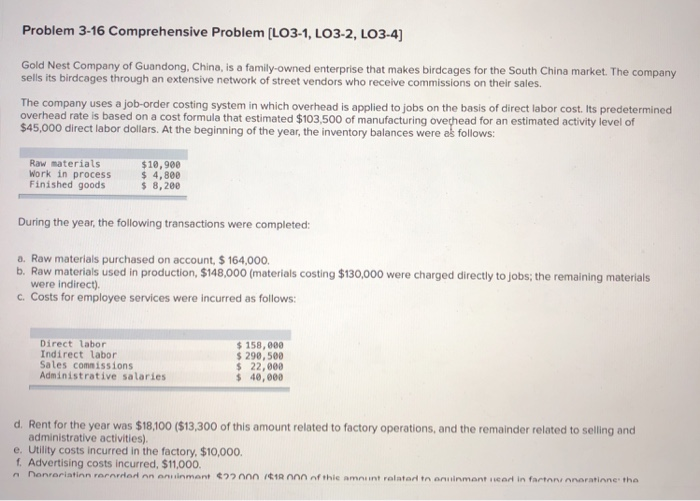Solved Problem 3-16 Comprehensive Problem (LO3-1, LO3-2, | Chegg.com