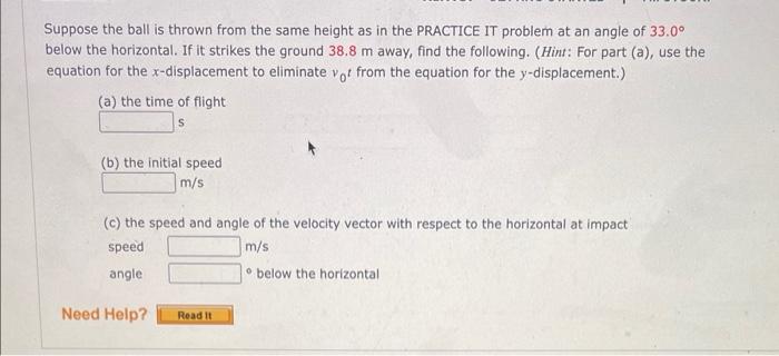Solved GOAL Solve a two-dimensional kinematics problem with | Chegg.com