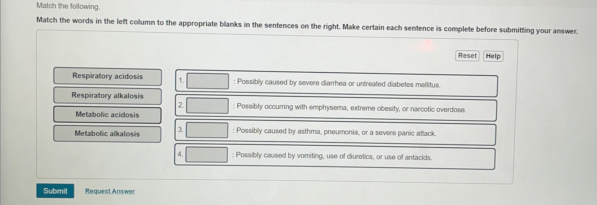 Solved Match the following.Match the words in the left | Chegg.com