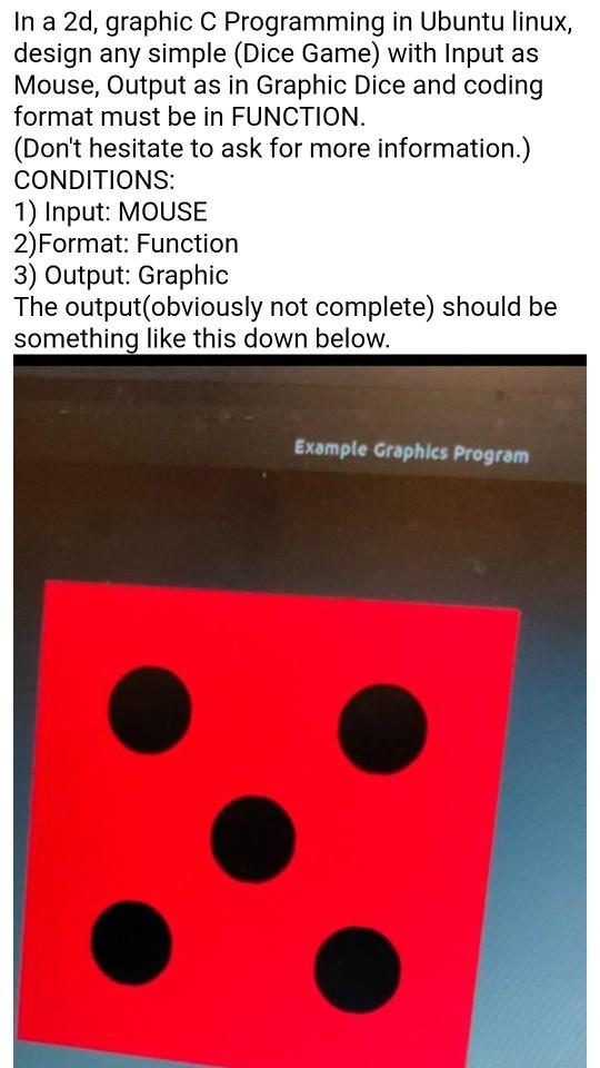 Solved This is a GRAPHIC C Programming, the coding must be | Chegg.com