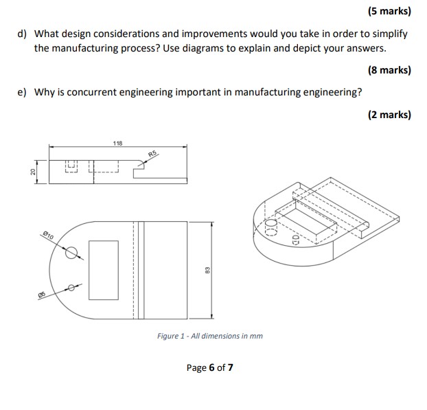Solved d) ﻿What design considerations and improvements would | Chegg.com