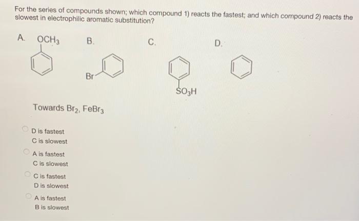 Solved For The Series Of Compounds Shown Which Compound 1