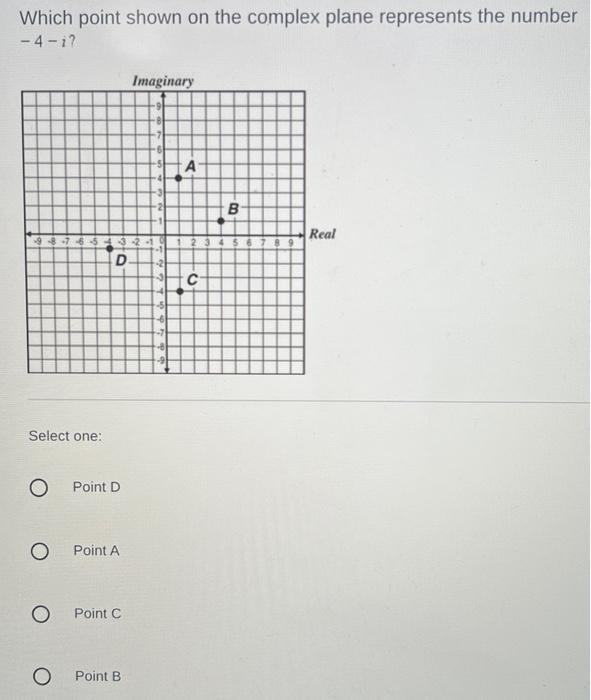 Solved Complex numbers -1, , and are shown on the complex | Chegg.com