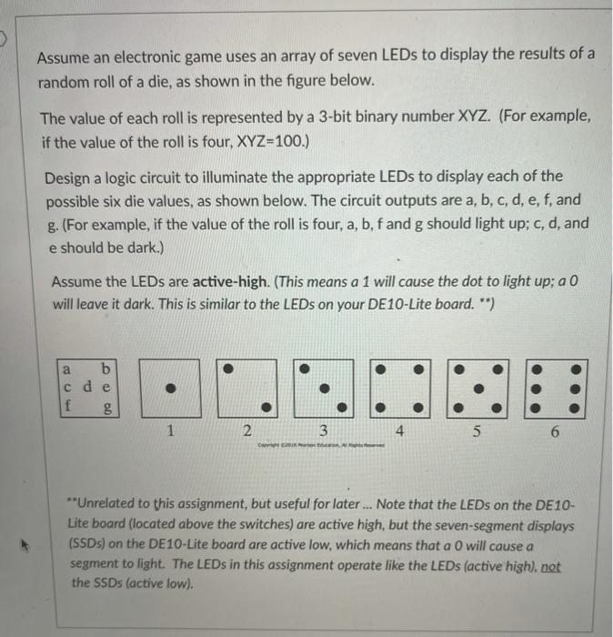 Solved > Assume an electronic game uses an array of seven | Chegg.com