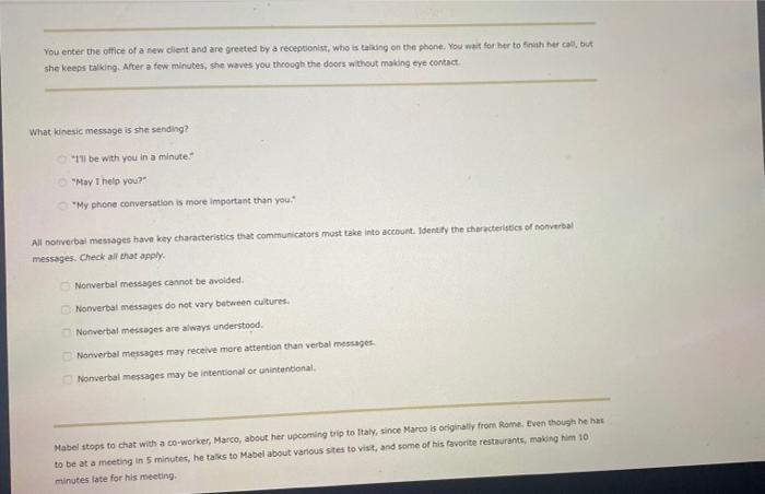 Solved Some messages are not expressed words, and some | Chegg.com