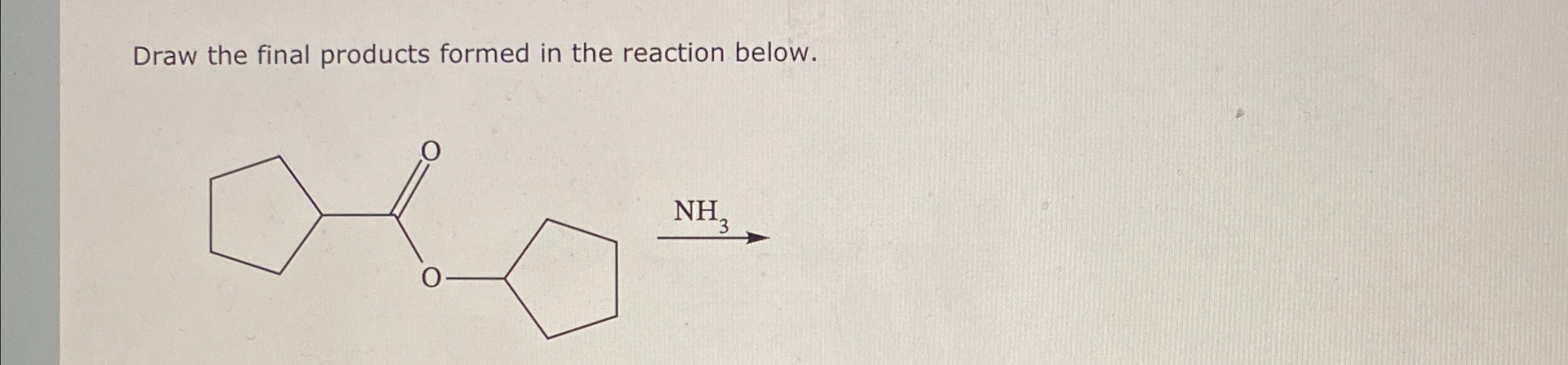 Draw the final products formed in the reaction below. | Chegg.com