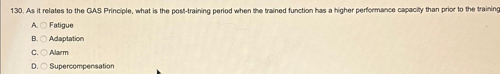 Solved As it relates to the GAS Principle, what is the | Chegg.com