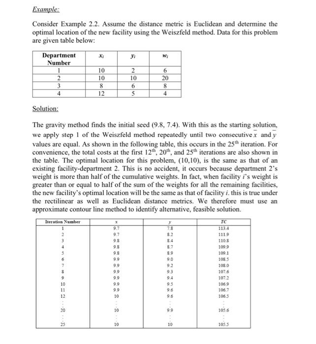 Solved Example: Consider Example 2.2. Assume the distance | Chegg.com