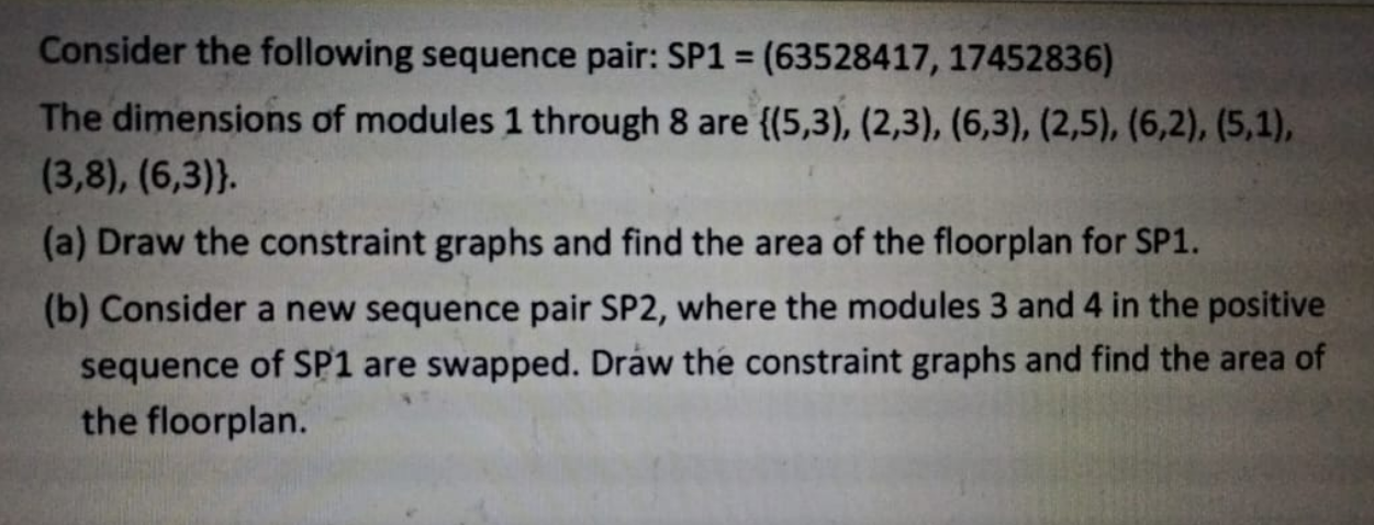 Solved Consider the following sequence pair: | Chegg.com