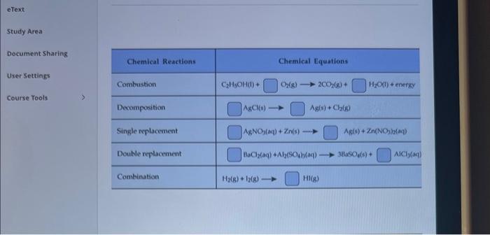Solved eText Study Area Document Sharing User Settings | Chegg.com
