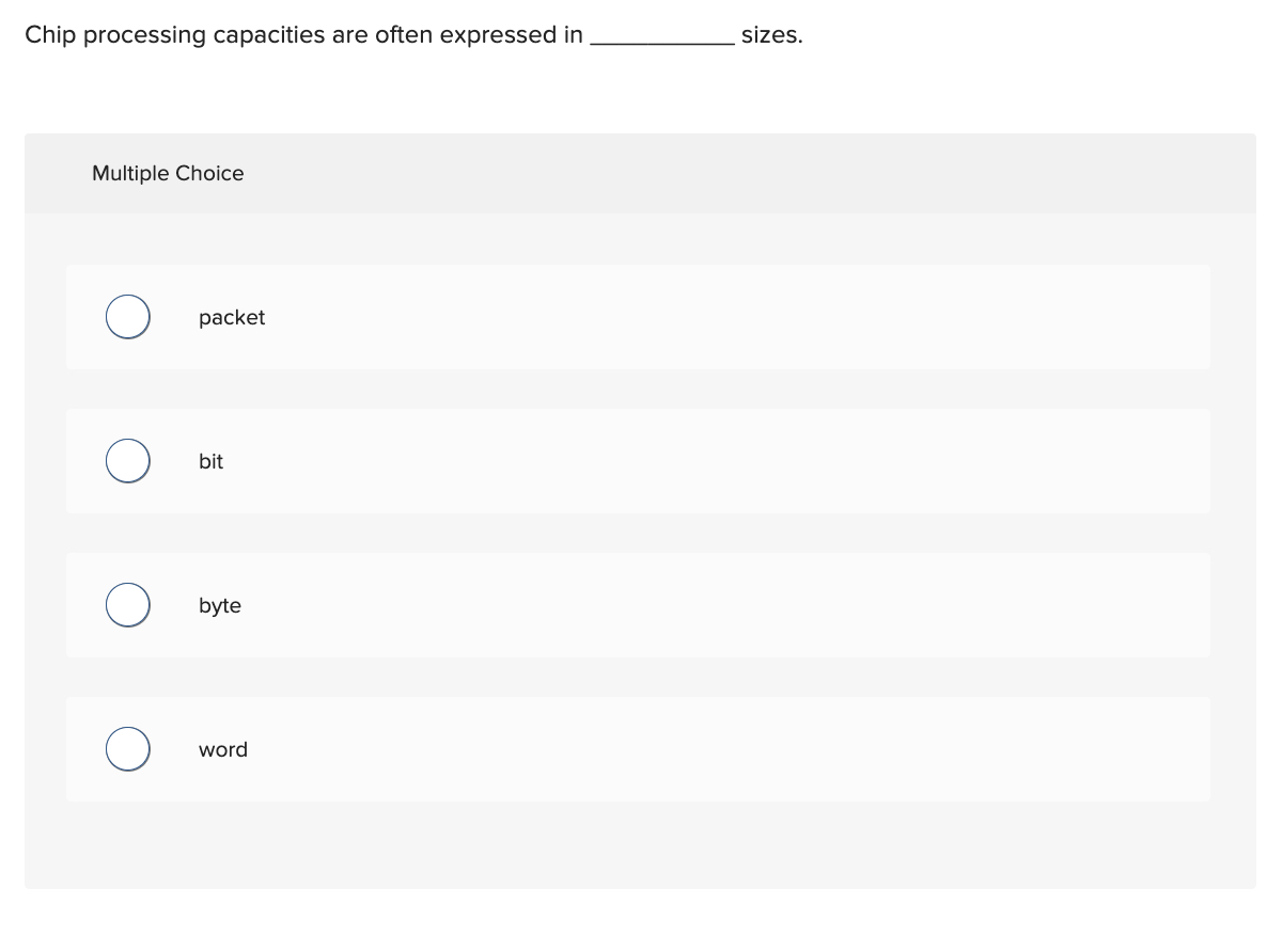 Solved Chip processing capacities are often expressed in | Chegg.com