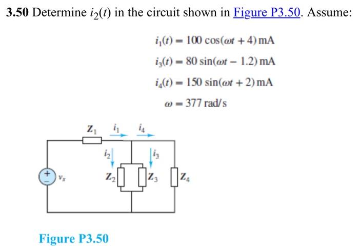 Solved 3.50 Determine i2(t) in the circuit shown in Figure | Chegg.com