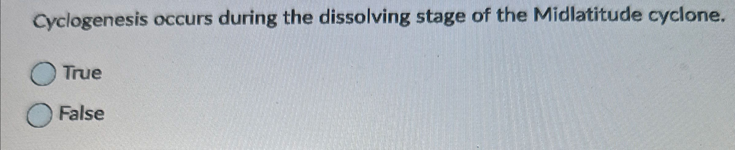 Solved Cyclogenesis occurs during the dissolving stage of | Chegg.com