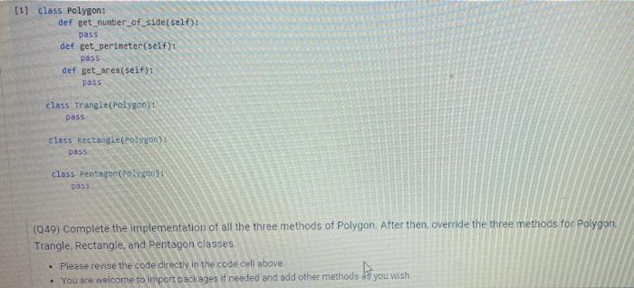 Solved [1] class Polygon: def get_number_of_sider selt): | Chegg.com