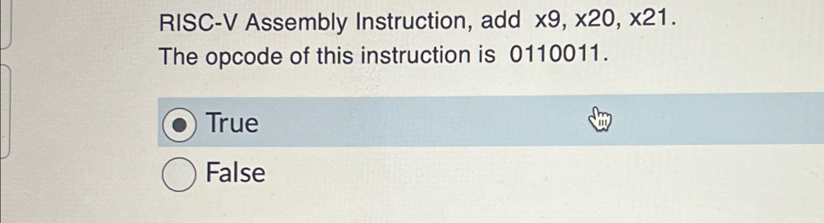 Solved RISC-V Assembly Instruction, add x9, ﻿x20, ﻿x21.The | Chegg.com