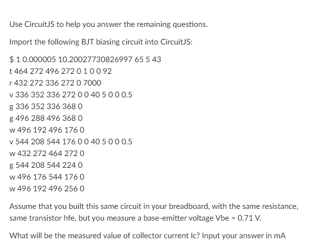 Use CircuitJS to help you answer the remaining | Chegg.com