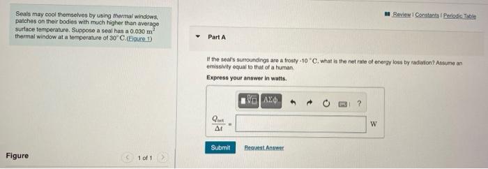 Solved Review Constants Periodic T Seals may cool themselves | Chegg.com