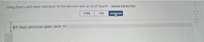 Solved Using Jquery Add Class Standout To The Element