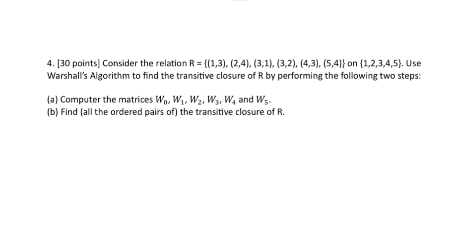 Solved [30 ﻿points] ﻿Consider the relation | Chegg.com