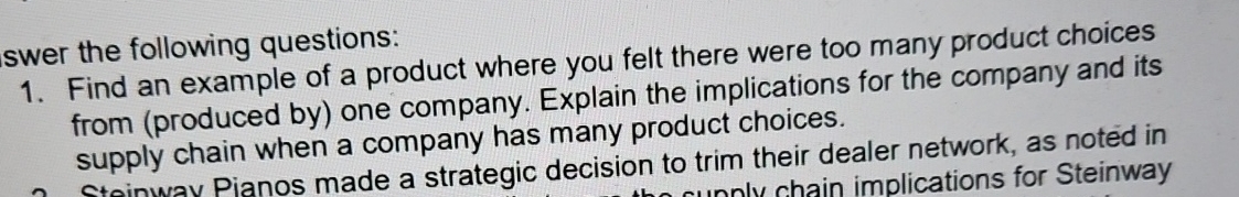 Solved swer the following questions:Find an example of a | Chegg.com