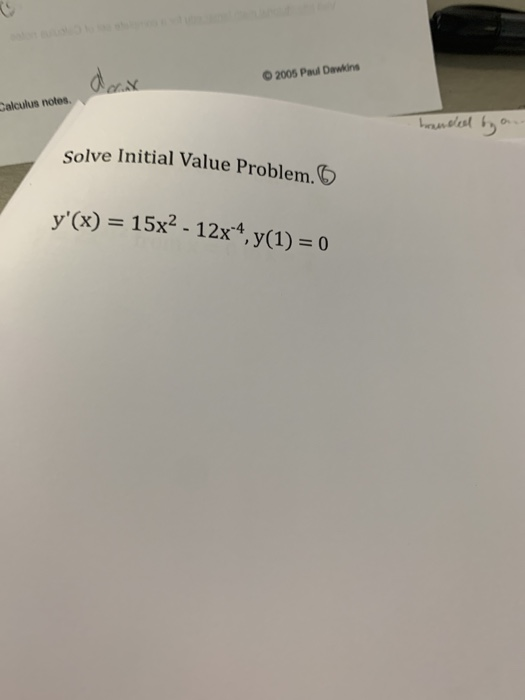 Solved 2005 Paul Dawkins Calculus notes handled by one Solve | Chegg.com