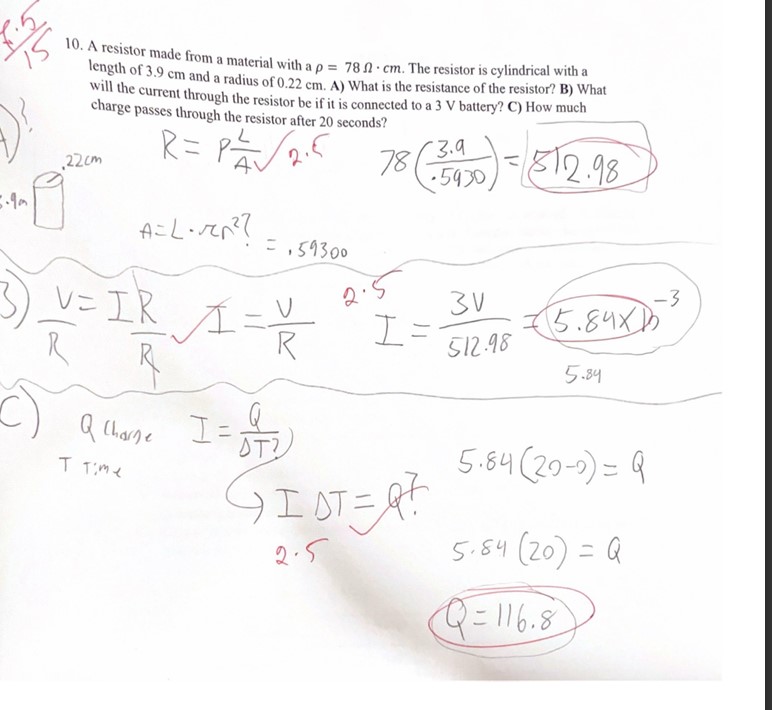 Solved A resistor made from a material with a ρ=78Ω*cm. ﻿The | Chegg.com