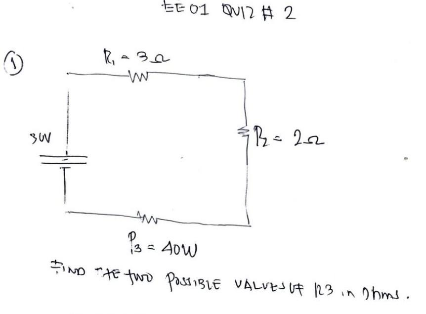 Solved EE 01 QU12 # 2 0 Ra32 30 i B = 22 3 = 40w I AND THE | Chegg.com