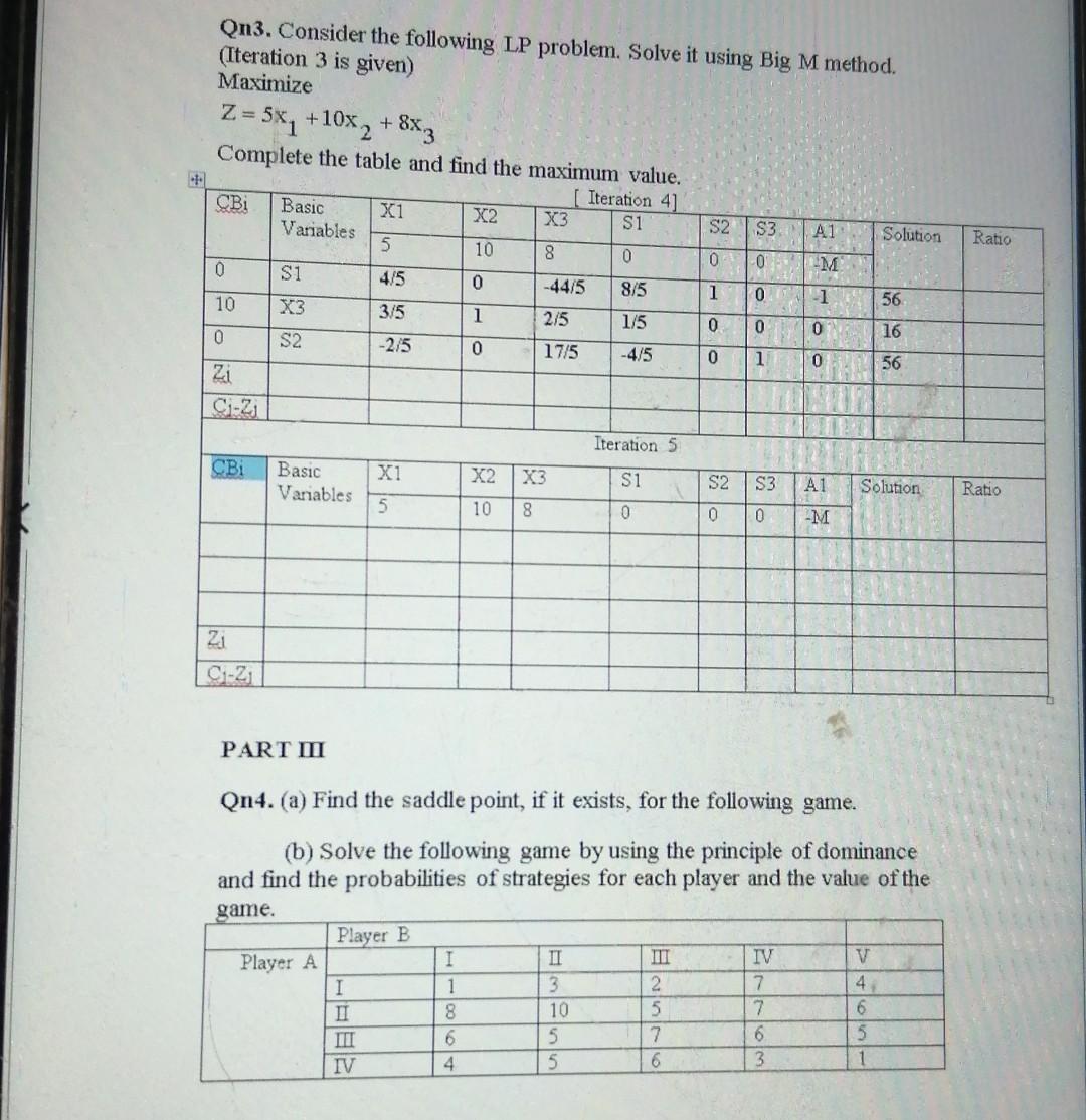 Solved Basic | Ratio Qn3. Consider the following LP problem. | Chegg.com