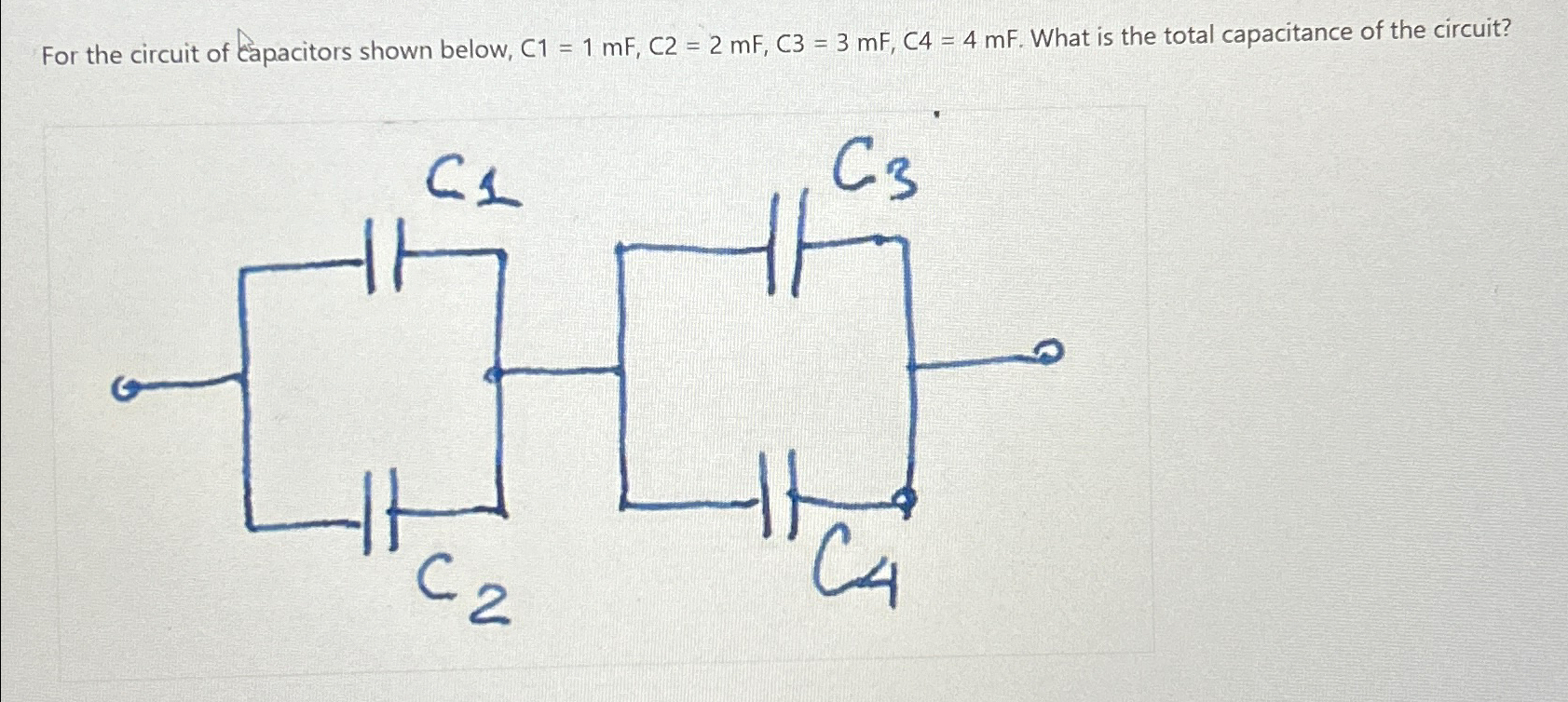 Solved For the circuit of eapacitors shown below, | Chegg.com Solved For the circuit of eapacitors shown below, | Chegg.com