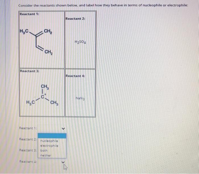 Solved Consider the reactants shown below, and label how | Chegg.com