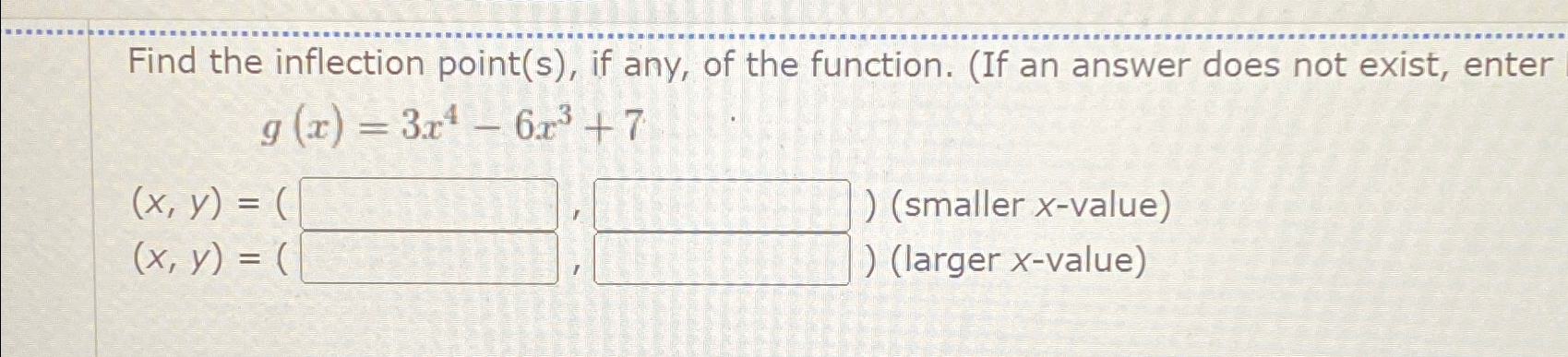Solved Find the inflection point(s), ﻿if any, of the | Chegg.com