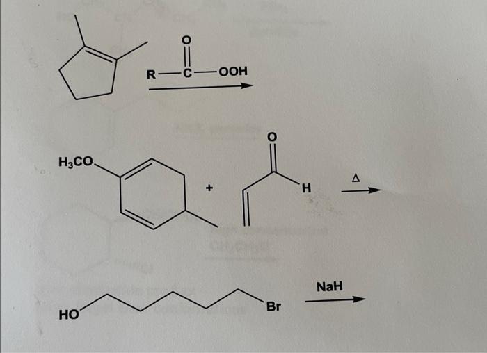 Solved R-COOH H3CO. Δ H NaH Br HO | Chegg.com