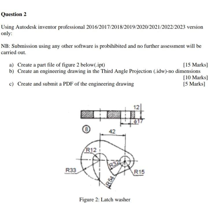 Using Autodesk inventor professional | Chegg.com