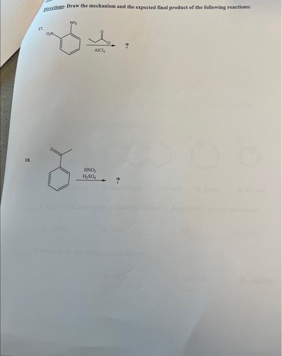 Solved pinctions-Draw the mechanism and the expected final | Chegg.com