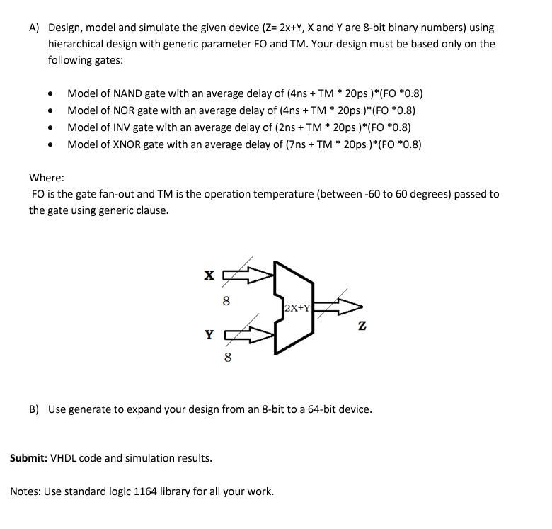 A) ﻿Design, model and simulate the given device | Chegg.com