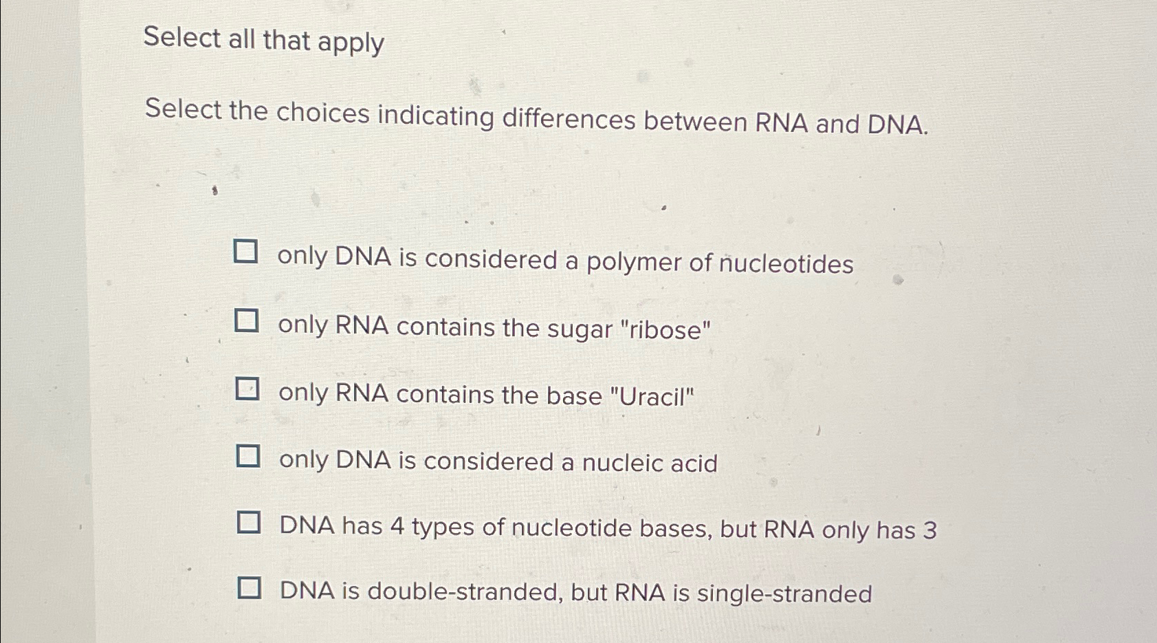Solved Select all that applySelect the choices indicating | Chegg.com