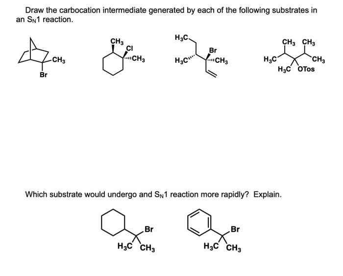 Solved Draw the carbocation intermediate generated by each | Chegg.com