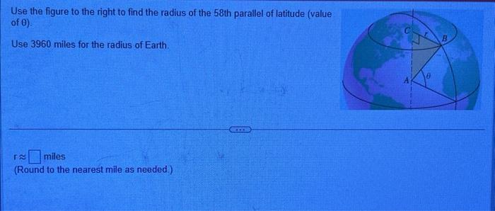 Solved Use the figure to the right to find the radius of the | Chegg.com