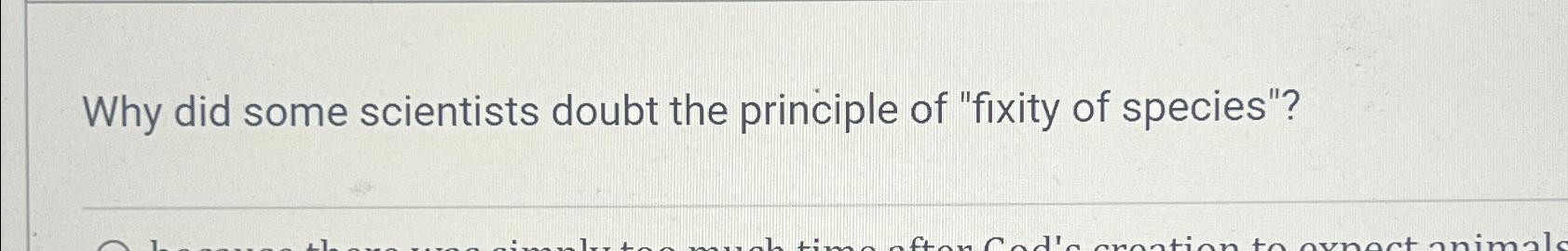 Solved Why did some scientists doubt the principle of | Chegg.com
