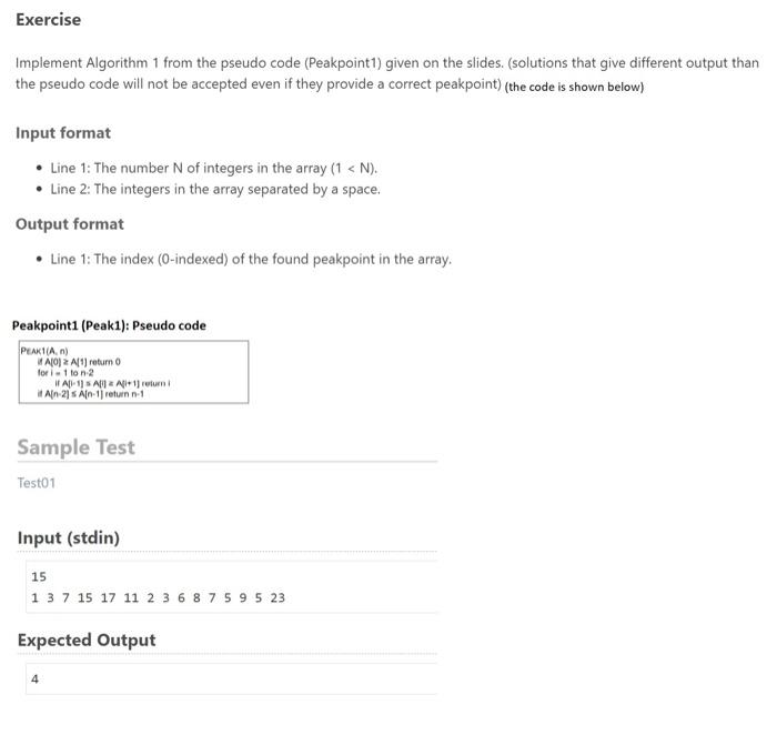 Solved Exercise Implement Algorithm 1 From The Pseudo Code