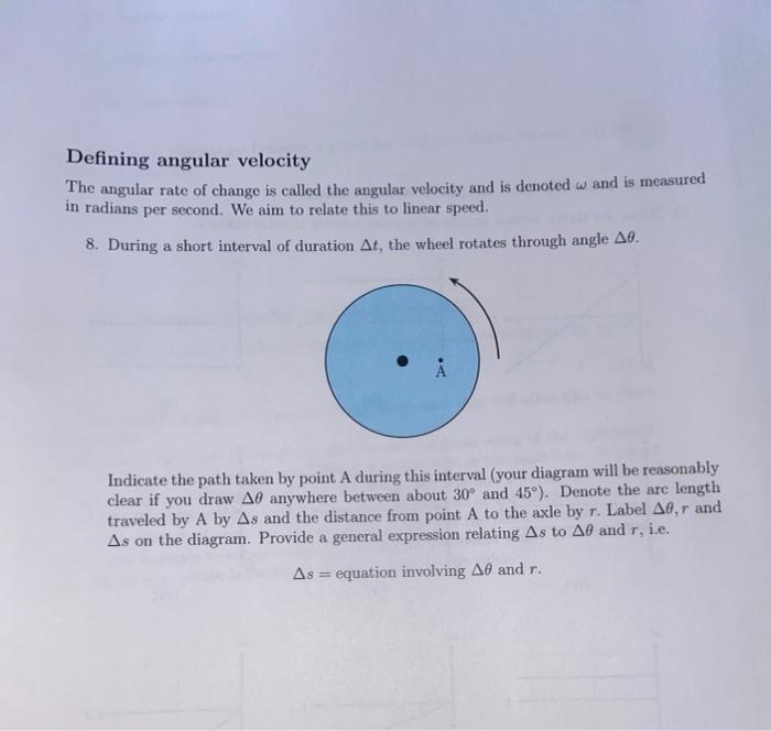 Solved Defining angular velocity The angular rate of change | Chegg.com