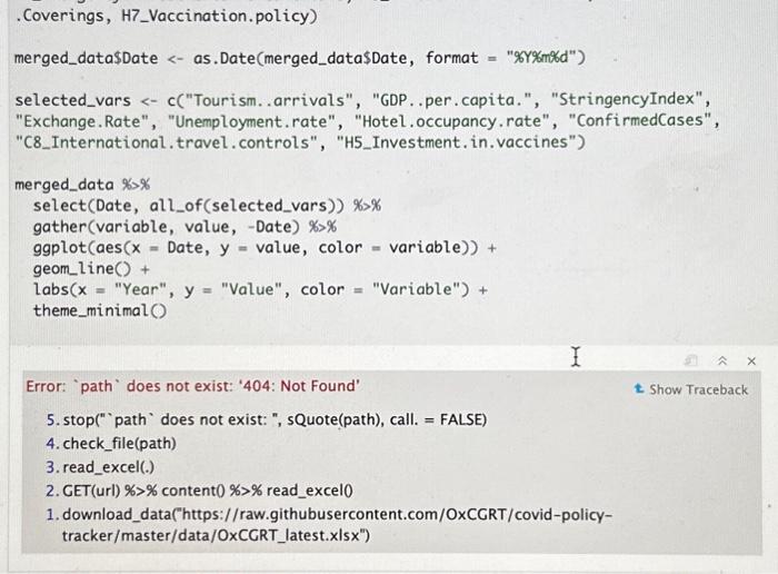 { r\} library(tidyverse) library(readxl) | Chegg.com