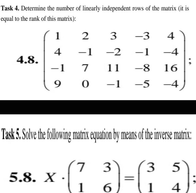 Solved Task 4. Determine the number of linearly independent | Chegg.com