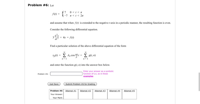 Solved Problem #6: Let 7 0 | Chegg.com