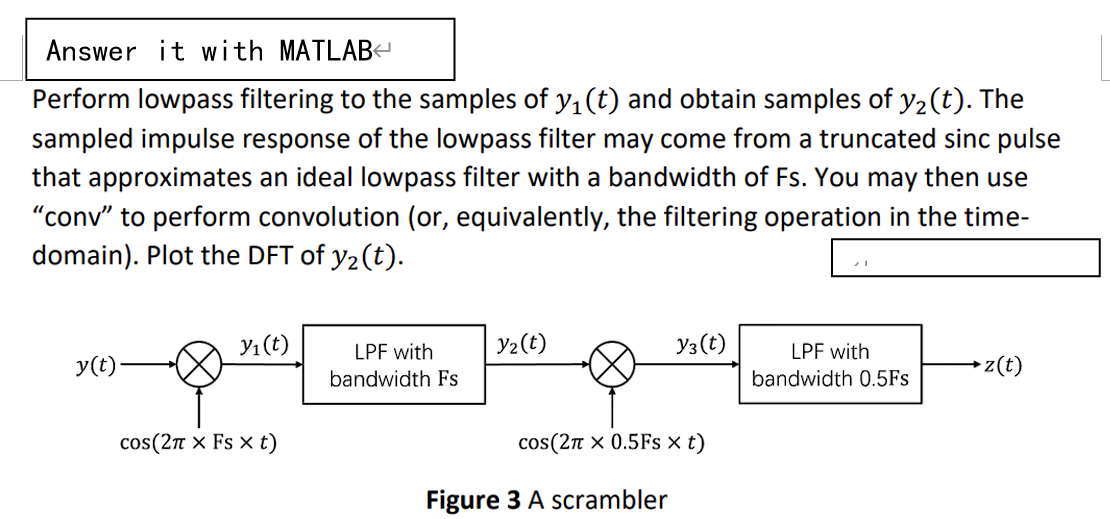Solved Answer it with MATLABPerform lowpass filtering to the | Chegg.com