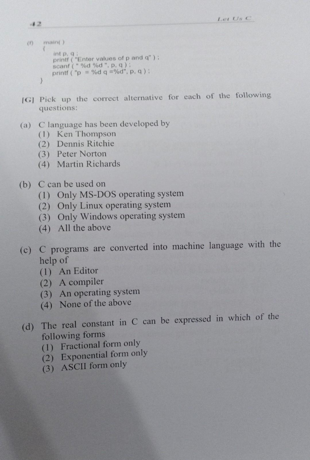 Solved A Which Of The Following Are Invalid Variable Names 