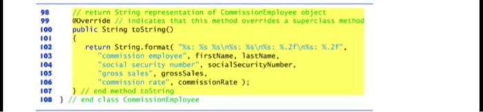 Solved 1 2 3 // Fig. 9.4: CommissionEmployee.java 1/ | Chegg.com