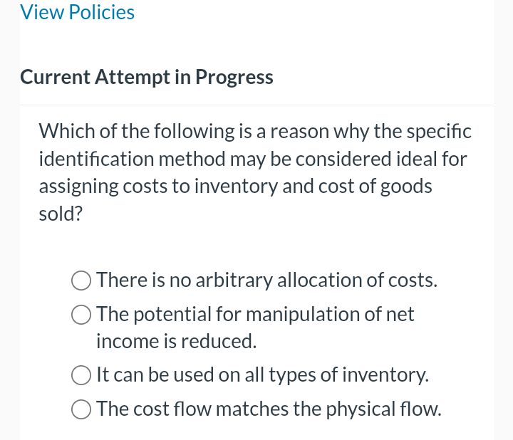Solved View PoliciesCurrent Attempt in ProgressWhich of the | Chegg.com